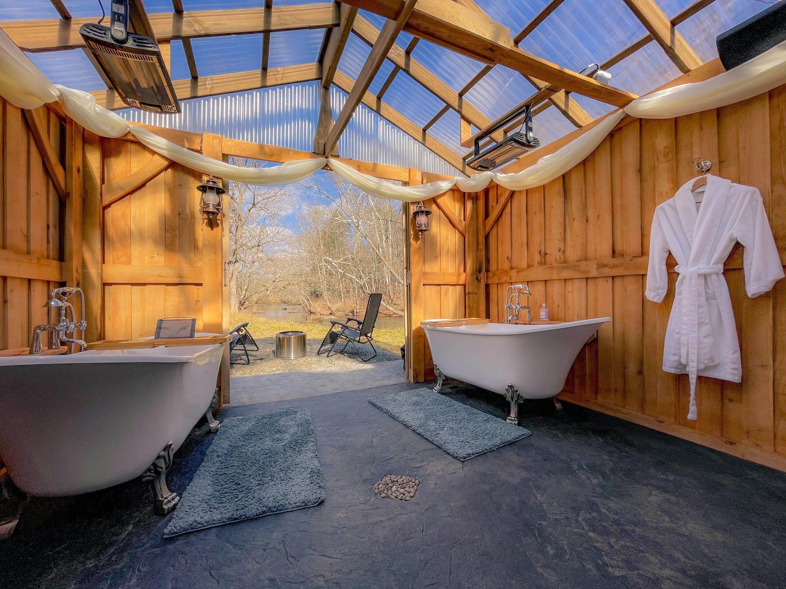 Luxury -Firelight™- Creekside Glamping Dome (Sleeps 2) ~ WV Glamping Domes